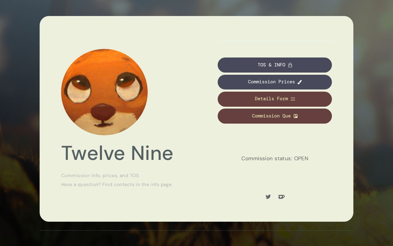 Twelve Nine | Commissions